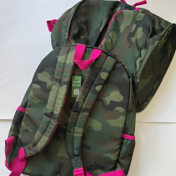 GAP | Accessories | New Gap Recycled Backpack Green Camo Hot Pink ...